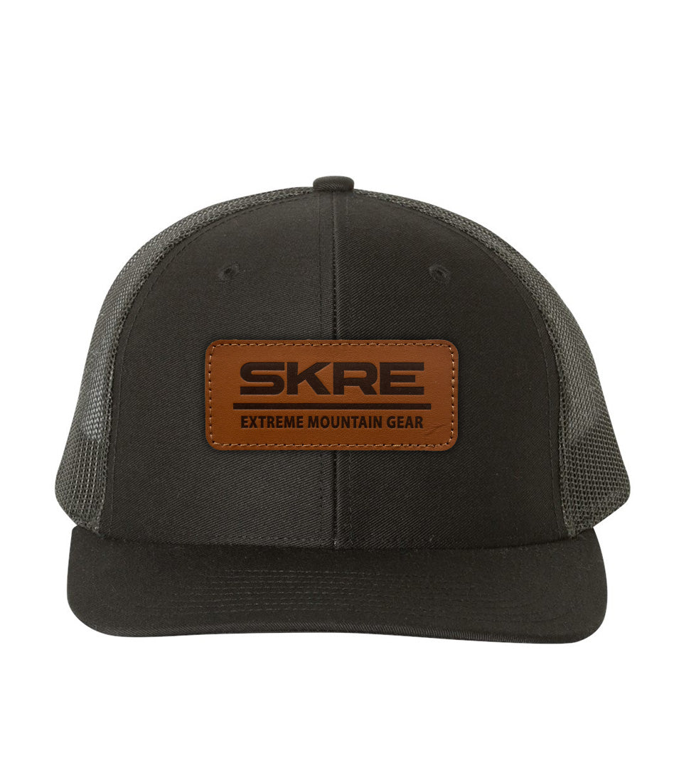 Leather Skre Patch Hat - Black – Skre Gear